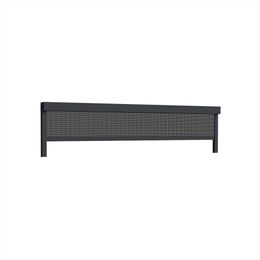 Au&szlig;enrollo 250 cm, Stoff Schwarz, Rahmen Anthrazit, 2500 x 600 mm, Tuch Basic, individuell konfigurieren