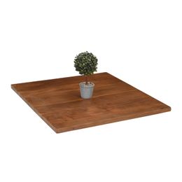 Tischplatte Gerade Kante Akazie nussbaumfarben 60 x 60 cm BRASILEIRO