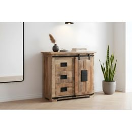 Sideboard Kommode Mango Rough massiv 90 x 45 x 85 cm LIBRO