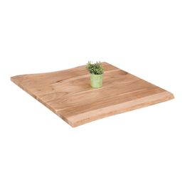 Tischplatte Baumkante Akazie natur 70 x 70 cm BRASILEIRO