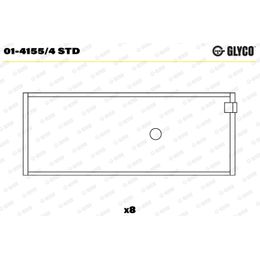 GLYCO Pleuellager 0141554std f&uuml;r Peugeot