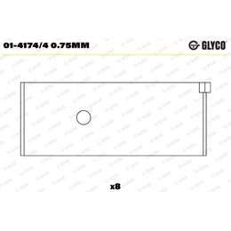 GLYCO Pleuellager 0141744075mm