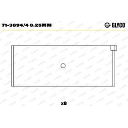 GLYCO Pleuellager 7136944025mm f&uuml;r VAG