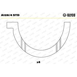 GLYCO Distanzscheibe, Kurbelwelle a1264std f&uuml;r Volvo
