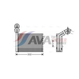 AVA QUALITY COOLING W&auml;rmetauscher, Innenraumheizung vna6201 f&uuml;r Ford VW