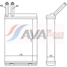 AVA QUALITY COOLING W&auml;rmetauscher, Innenraumheizung vo6096 f&uuml;r Volvo