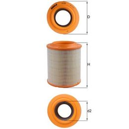 KNECHT Luftfilter lx1275 Filtereinsatz 184,5mm f&uuml;r CUPRA