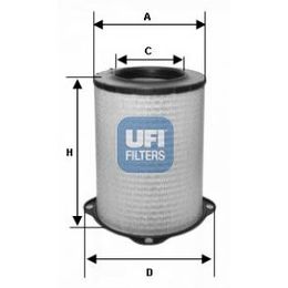 UFI Luftfilter 2758700 Filtereinsatz 311mm f&uuml;r Volvo