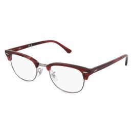 Ray-Ban 0RX5154 CLUBMASTER Brille Unisex | Fassung: Vollrand, Quadratisch, Rot Gestreift
