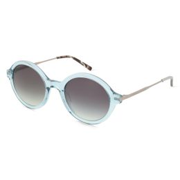 DKNY DK714S | Unisex-Sonnenbrille | Fassung: Vollrand, Rund, Acetat, Kristall Blau | Glasfarbe: Gr&uuml;n Verlaufend