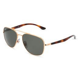 Ray-Ban RB 3683 | Unisex-Sonnenbrille | Fassung: Vollrand, Quadratisch, Metall, Gold | Glasfarbe: G15