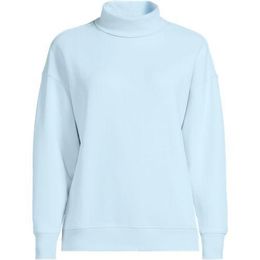 LANDS' END Serious Sweats Rollkragenpullover f&uuml;r Damen in Plus-Gr&ouml;&szlig;e, Damen, size: plus, Blau, Baumwoll-Mischung/Polyester-Mischung, by Lands' End