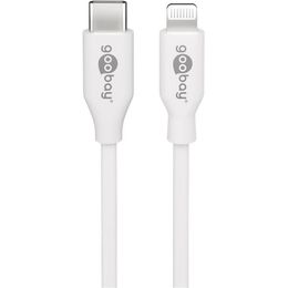 goobay Lightning - USB-C Lade- und Synchronisationskabel, 1 m, Wei&szlig; - MFi-Kabel f&uuml;r Apple iPhone/iP