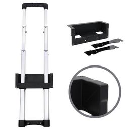 Adam Hall ah Hardware 3476041 - Versenkter Ausziehgriff 3 Ausz&uuml;ge, schwarze Schale gekr&ouml;pft L&auml;nge 336 - 856 mm