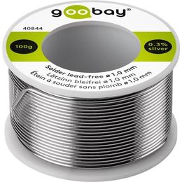 goobay L&ouml;tzinn bleifrei, &oslash; 1,0 mm, 100 g - Zusammensetzung: 0,3 % Silber, 0,7 % Kupfer, 96,5 % Zinn,