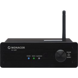 MONACOR SA-160BT - Mini-Stereo-Verst&auml;rker, 2 x 30 W mit Bluetooth-Schnittstelle, NFC und Fernbedienung