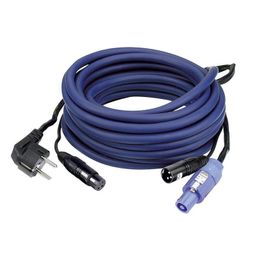 DAP-Audio DAP FP-10 AUDIO Power/Signal Kabel Schutzkontakt M zu Powercon & XLR-F zu XLR-M, 20m