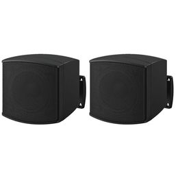 MONACOR EUL-26/SW ELA-Miniatur-Lautsprecherboxen-Paar (schwarz)