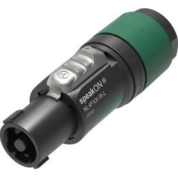 NEUTRIK NL4FXX-W-L 4 poliger speakON Kabelstecker, Schraubklemmtechnik, Spannzangenzugentlastung f&uuml;r Kabeldurchmesser 10 bis 16 mm
