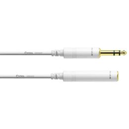 Cordial INTRO CFM 5 VK-SNOW - 5,0 m, REAN Klinke 6,3 mm stereo weiss gold / Klinkenbuchse 6,3 mm stereo
