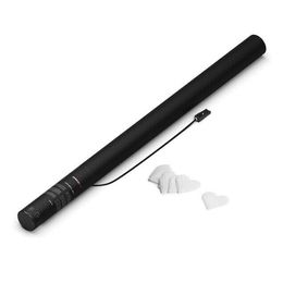 MAGICFX Elektrische Konfettikanone PRO, 80cm, Wei&szlig;e Herzen