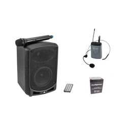 Omnitronic Set WAMS-65BT + Taschensender inkl. Headset + Akku