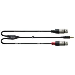 Cordial INTRO CFY 1,8 WFF - 1,8 m, REAN Klinke 3,5 mm stereo gold / 2 x XLR female
