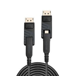 Lindy 38485 70m Fibre Optic Hybrid Mini DisplayPort 1.4 Kabel mit abnehmbaren DP-Stec