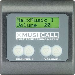 Dateq MRC4L-GG - Wandpanel, LCD-Display, Quellen-u. Lautst&auml;rkewahl, Aufputz, grau