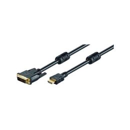 goobay HDMI / DVI-D Kabel 2,0 Meter lose Ware, 19pol. HDMI-Stecker>DVI-D (18+1) Stecker