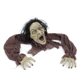 EUROPALMS Halloween-Figur Zombie "Crawling", Kopf mit Armen