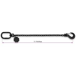 SAFETEX 2,00 t Anschlagkette mit Lasthaken, 8 mm, 1 m, BLACKLINE
