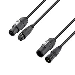 Adam Hall ah cables 4 STAR H TCON D 0150 - Hybridkabel - Netz & DMX - XLR 3-Pol x X-Series IP65 - 1,5 m