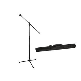 Omnitronic Set Mikrofonstativ mit Galgen PRO schwarz + Tasche