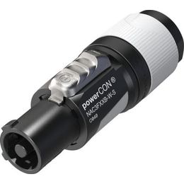 NEUTRIK NAC3FXXB-W-S, Verriegelbarer AC-Netzkabelstecker, kodiert und farbcodiert (grau) f&uuml;r Power-Out