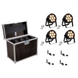 Eurolite Set 4x LED 4C-7 Silent Slim Spot + USB QuickDMX + Case
