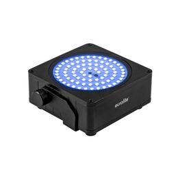 Eurolite AKKU IP Flat Light SMD sw, Flacher IP65-Scheinwerfer mit 81 x RGBW-SMD-LED, QuickDMX-Transceiver und IR-Fernbedienung