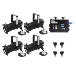 Eurolite Set 4x PAR-20 Spot sw dim2warm + EDX-4 DMX RDM LED-Dimmerpack