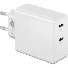 goobay Dual-USB-C PD Schnellladeger&auml;t (36 W) wei&szlig;
