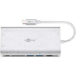 wentronic USB-C Premium Multiport-Adapter - HDMI+2x USB3.0+RJ45+SD-Karte+micro SD-Karte