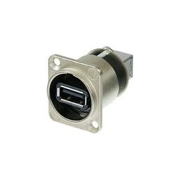 NEUTRIK NAUSB-W-B Reversibler USB-Adapter (Typ A&B), silbern, D-Geh&auml;use