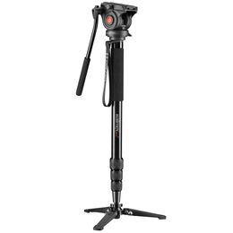 WALIMEX pro Video Einbein Stativ Cineast Mono mit Fluid Neiger