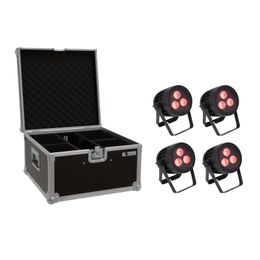 Eurolite Set 4x LED IP PAR 3x9W SCL Spot + Case