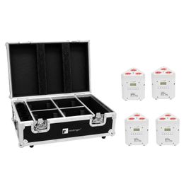 Eurolite Set 4x AKKU TL-3 TCL wei&szlig; + Case mit Ladefunktion
