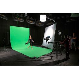 Lastolite Chromakey Textilhintergrund Gr&uuml;n 300x700cm mit Schlaufe