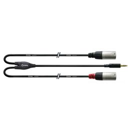 Cordial INTRO CFY 1,5 WMM-LONG, 1,5 m, REAN Klinke 3,5 mm stereo gold / 2 x XLR male 3-pol