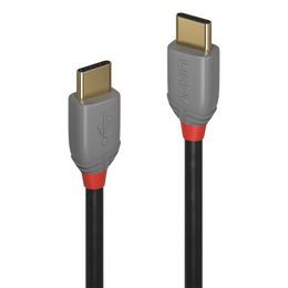Lindy 36872 2m USB 2.0 Typ C Kabel 3A, Anthra Line - USB Typ C Stecker an Stecker