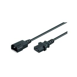 goobay Kaltger&auml;te Verl&auml;ngerungskabel, 3m schwarz IEC/IEC