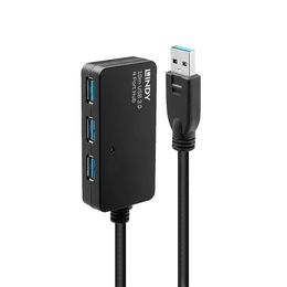Lindy 43159 10m USB 3.0 Aktivverl&auml;ngerungshub Pro - USB 3.0 Verbindungen bis zu 40m