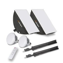 WALIMEX pro LED 60W Softbox 40x60cm Bi Color Kit 2